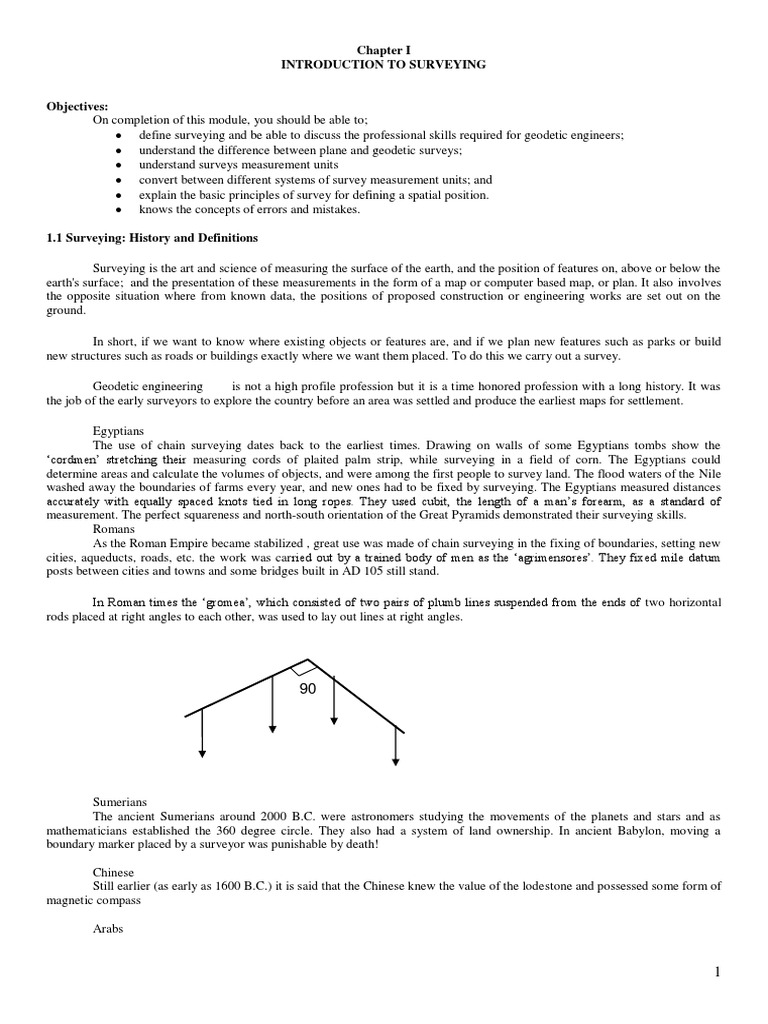 CHAPTER 1 - For Student | PDF | Surveying | Measurement