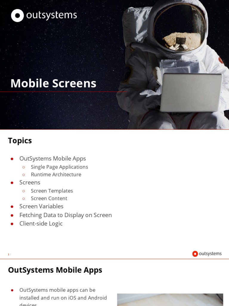 OutSystems Mobile Screens Overview | PDF | Mobile App | Application ...