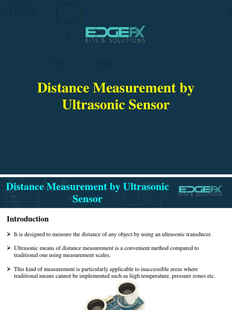 Distance Measurement by Ultrasonic Sensor PDF | Download Free PDF ...