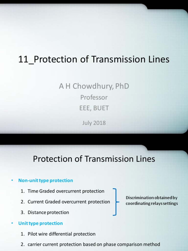 Transmission Line Protection Methods | PDF | Relay | Electrical Impedance