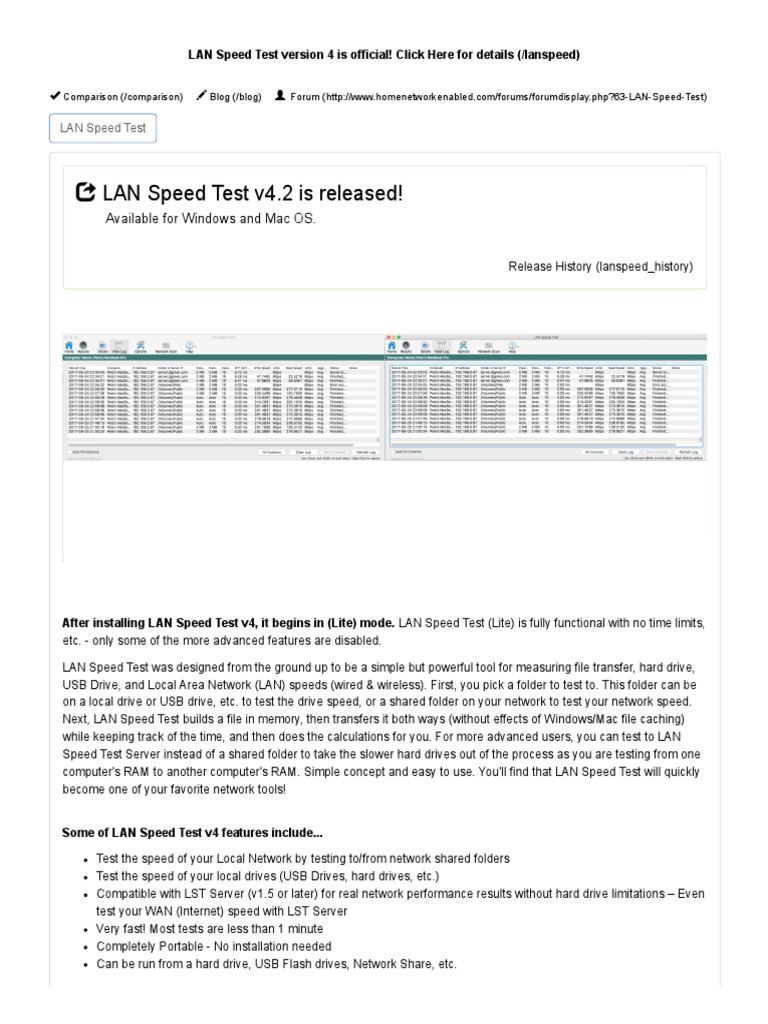 LAN Speed Test | PDF | Local Area Network | Computer Network