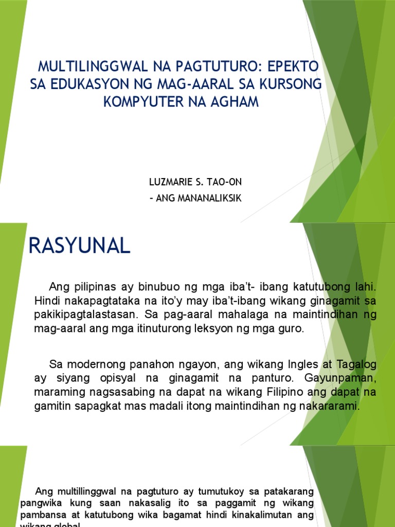 Multilinggwal Na Pagtuturo | PDF