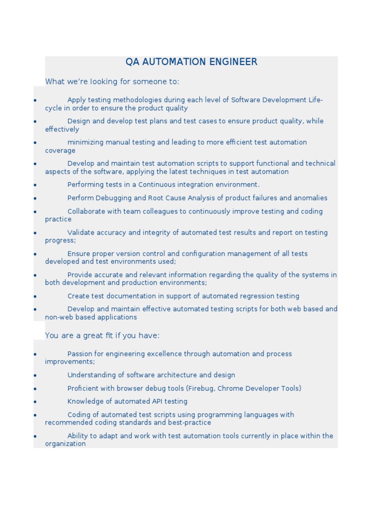 QA Automation | PDF | Software Testing | Scripting Language
