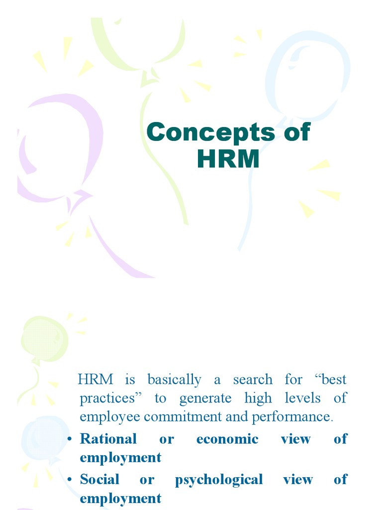 Concepts Of Hrm Pdf Human Resource Management Human Resources