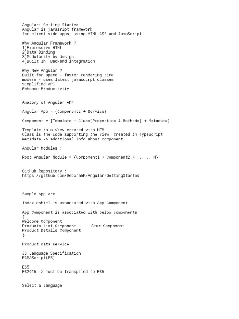 Angular Training Material | PDF | Java Script | Software Engineering