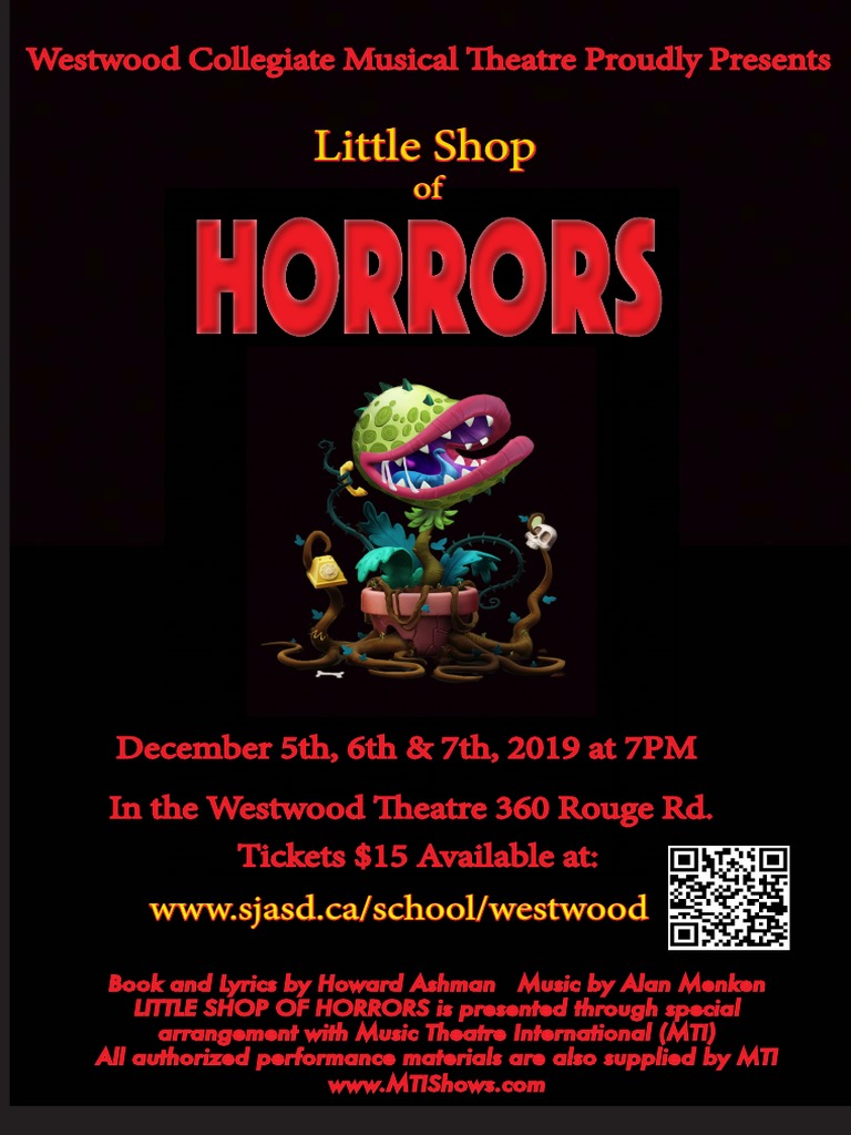 Little Shop of Horrors Performance Info | PDF
