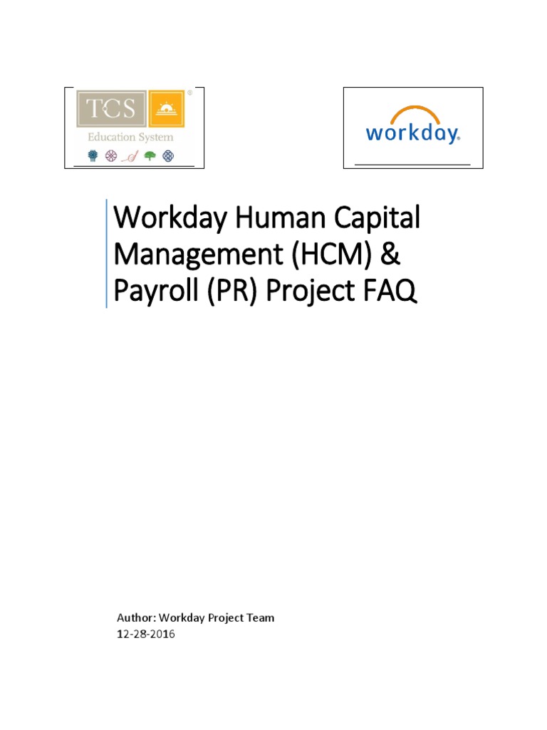 Workday FAQ V03 - Print | PDF | Paycheck | Payroll