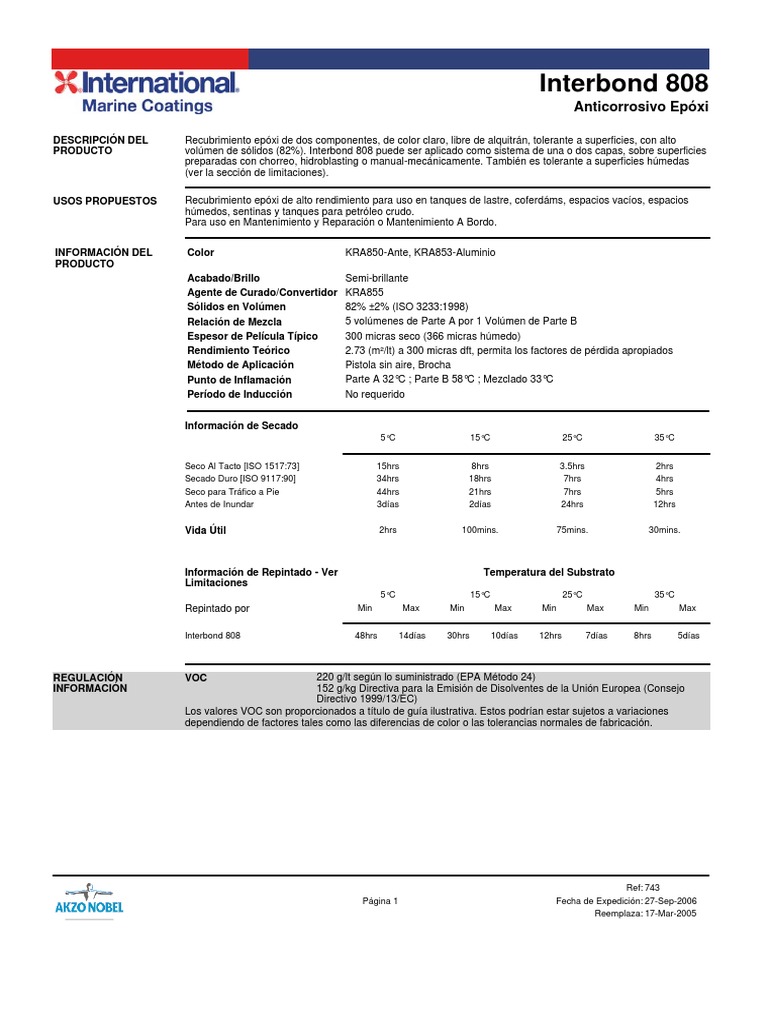 Interbond 808 | PDF | Soldadura | Construcción