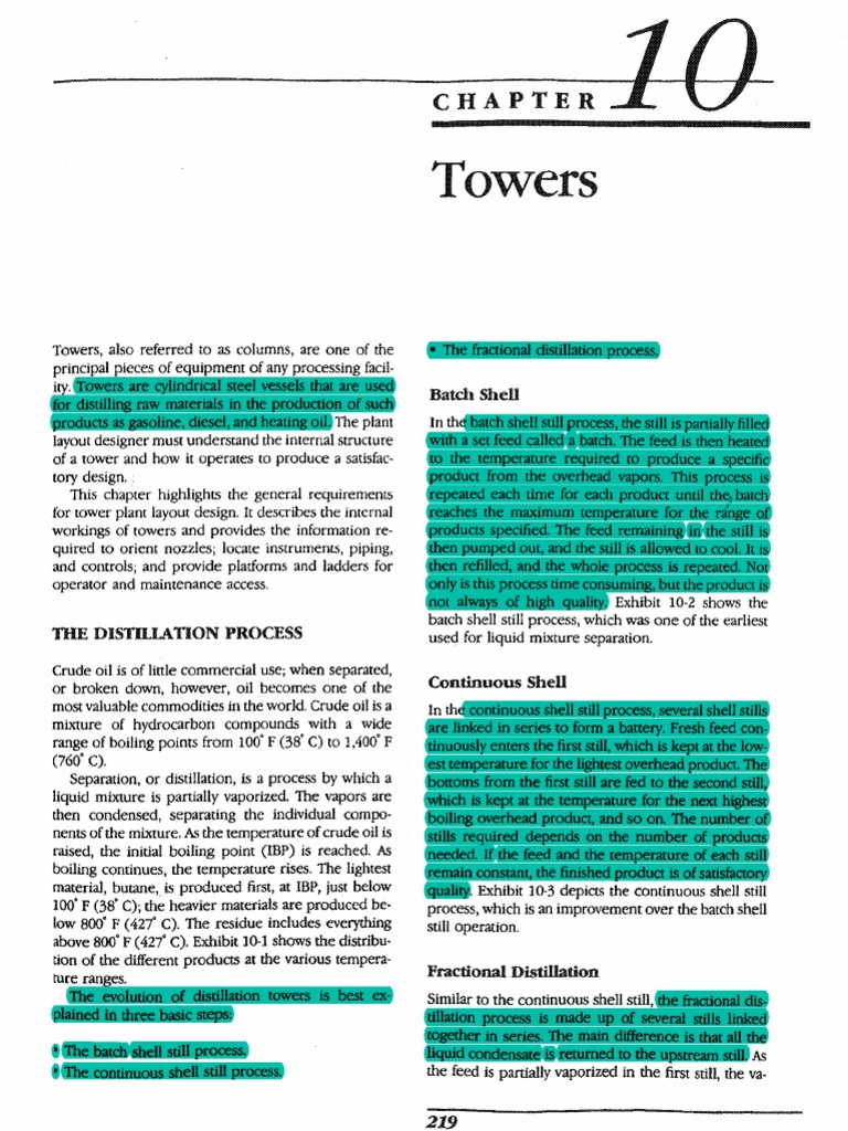 Towers: Batch Shell | PDF | Distillation | Separation Processes