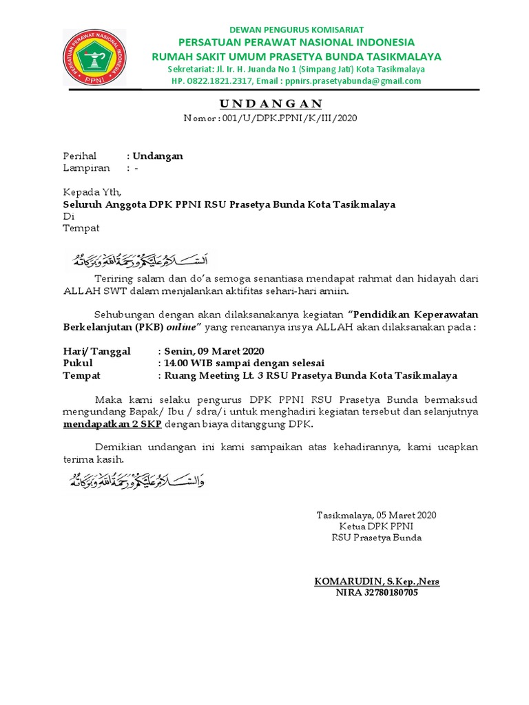 001 Undangan PKB Online | PDF