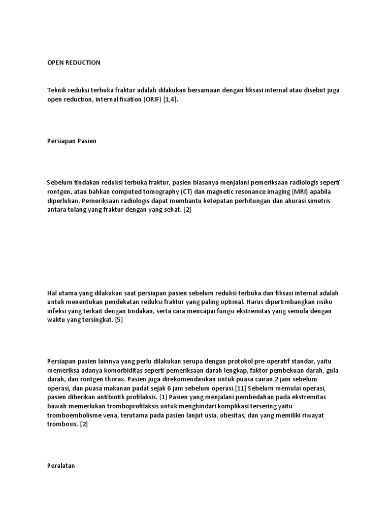 Open Reduction | PDF