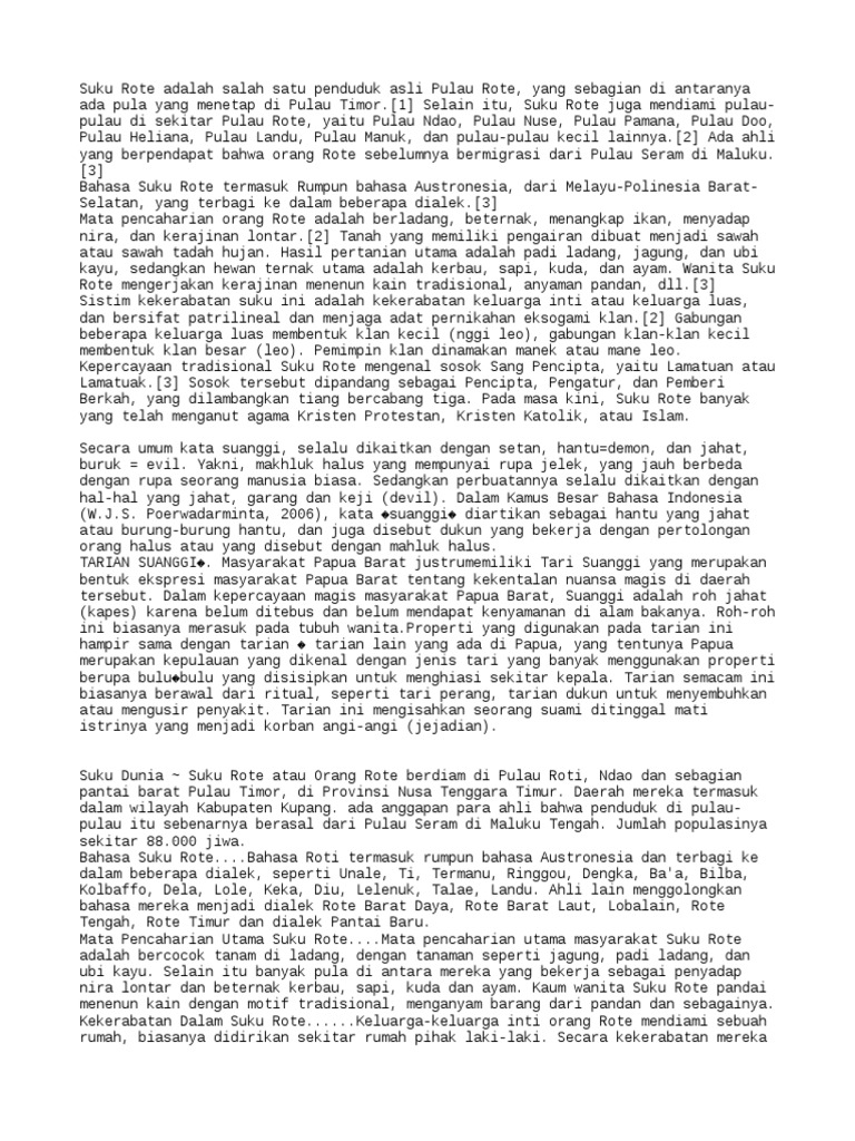 Suku Rote | PDF