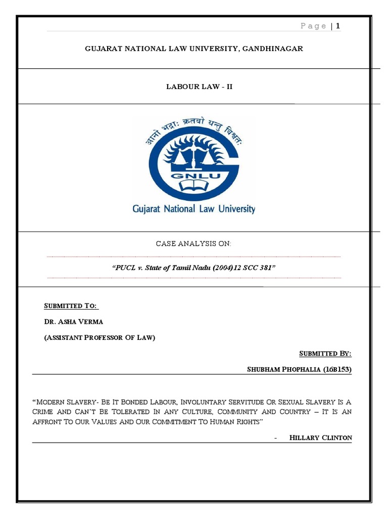 Labour Law II Project | PDF | Labour Economics | Child Labour