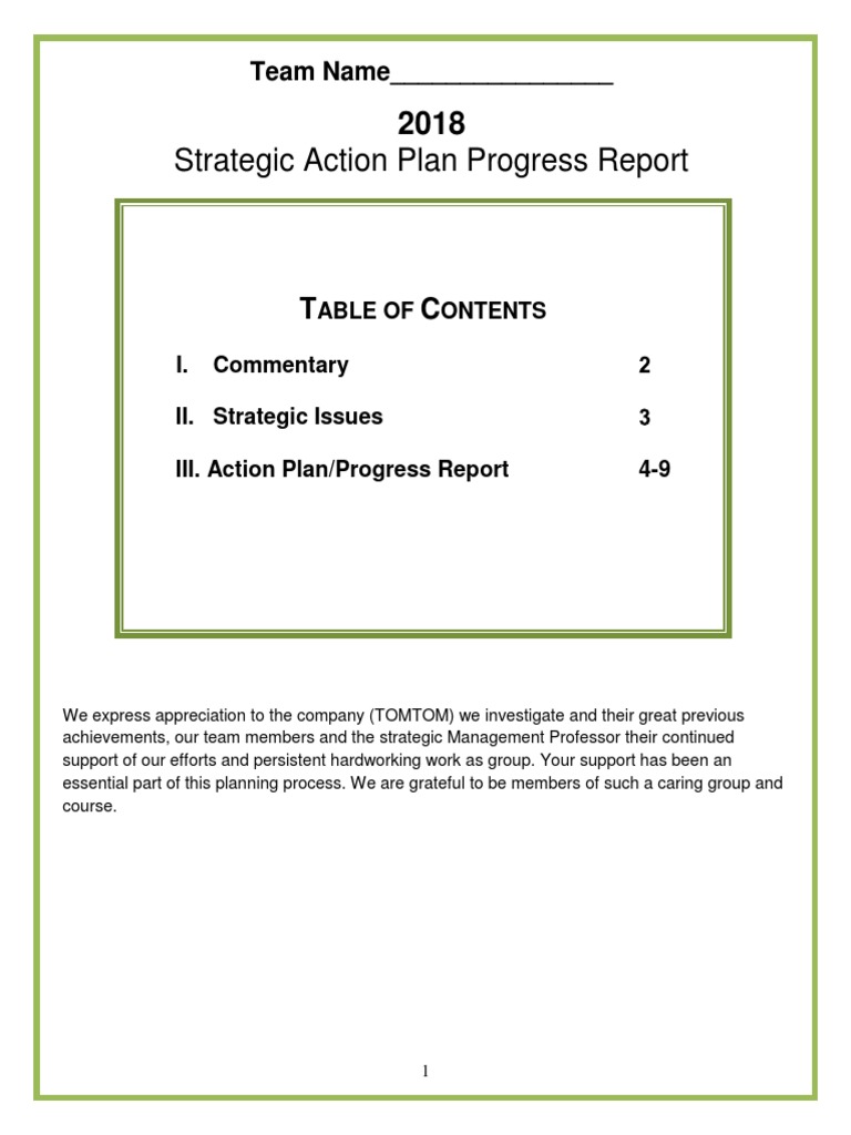Strategic Plan - Progress Report 2018 | PDF | Strategic Planning | Swot ...