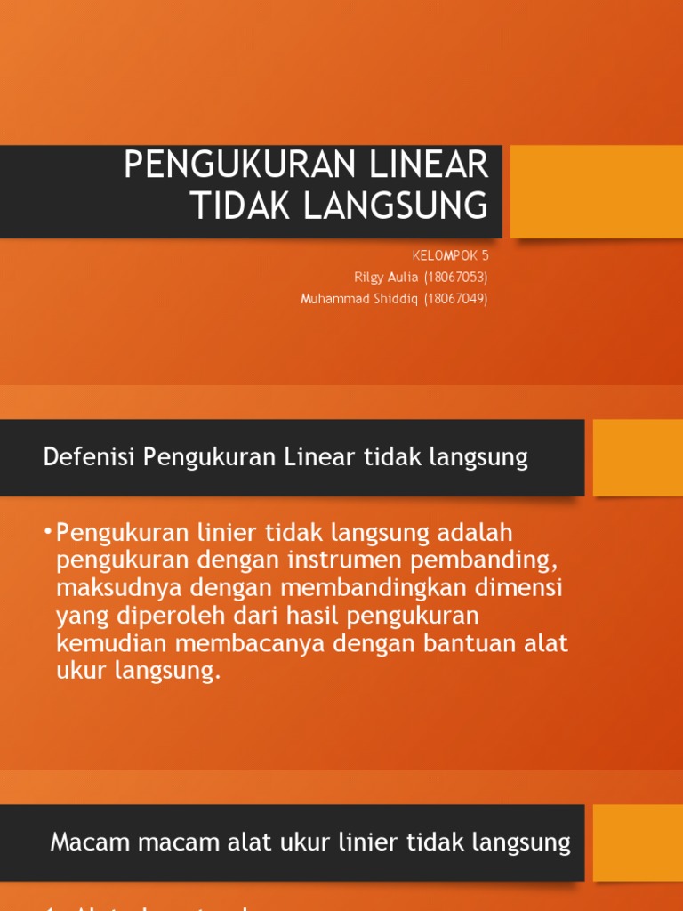 Pengukuran Linear Tidak Langsung | PDF
