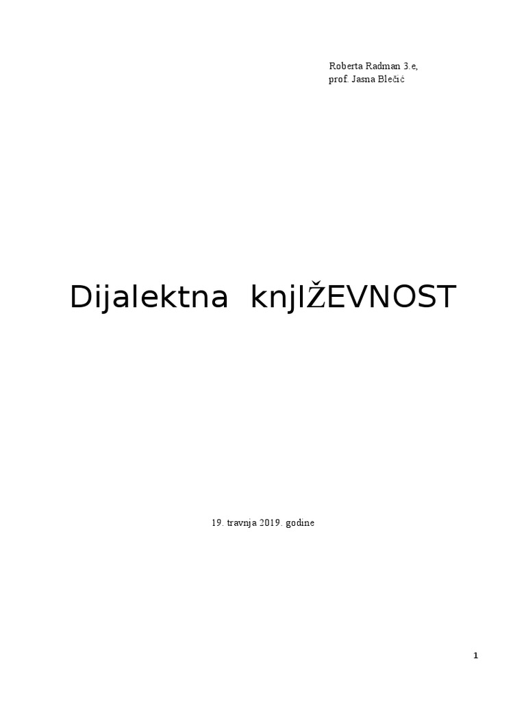 Radman Roberta - HRV | PDF