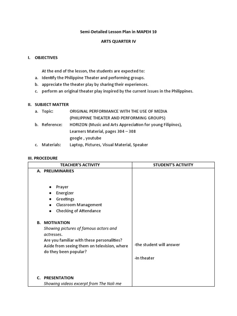 PCGHS DEMO Philippine Theater | PDF | Learning | Behavior Modification