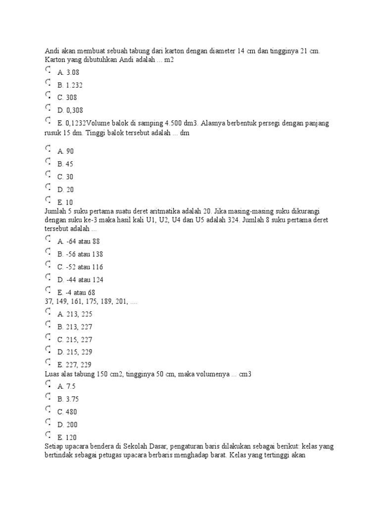 Andi Akan Membuat Sebuah Tabung Dari Karton Dengan Diameter 14 Cm Dan