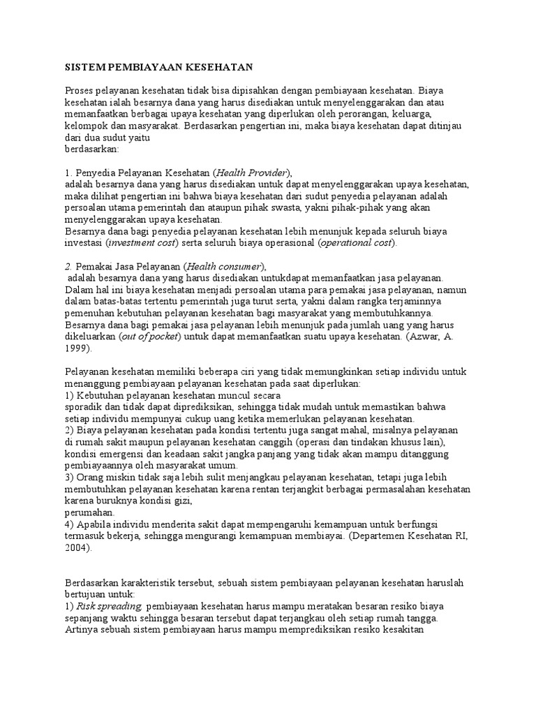 Model Sistem Kesehatan RR | PDF