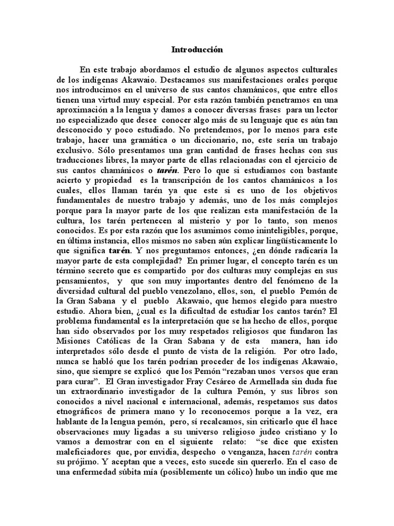 Akawaios Indígenas Del Esequibo | PDF | Chamanismo | Venezuela