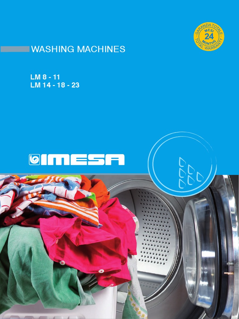 Imesa-Washer-LM 8 23 EN PDF | PDF | Washing Machine | Water Heating