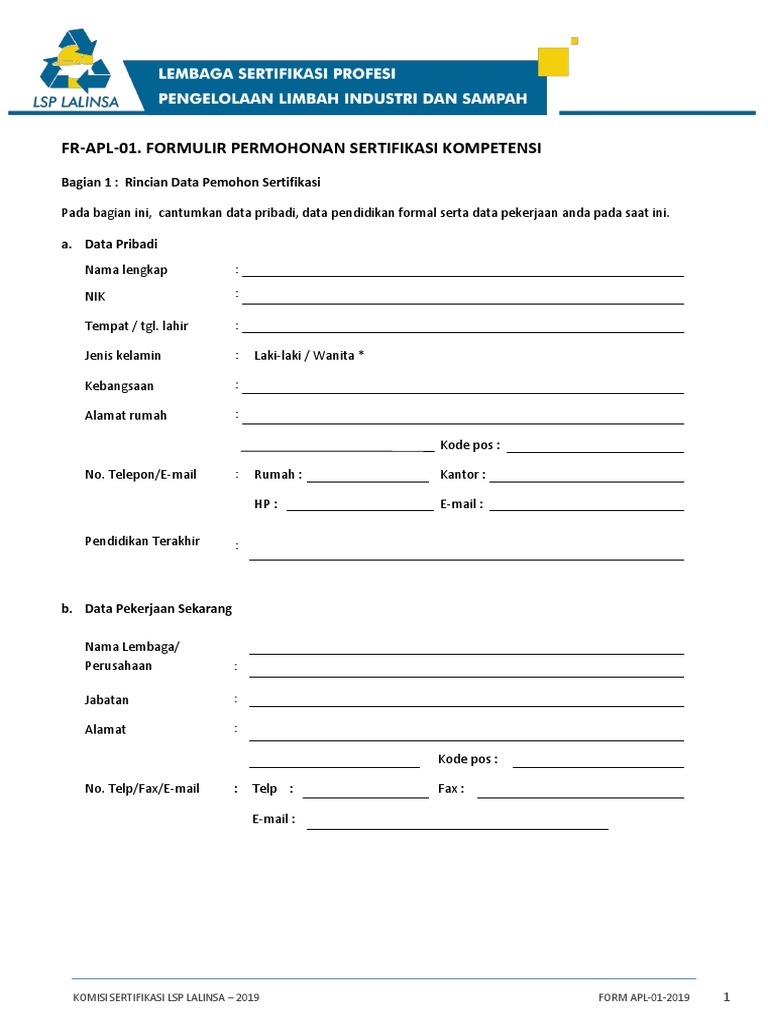 Form APL01 - POPA | PDF