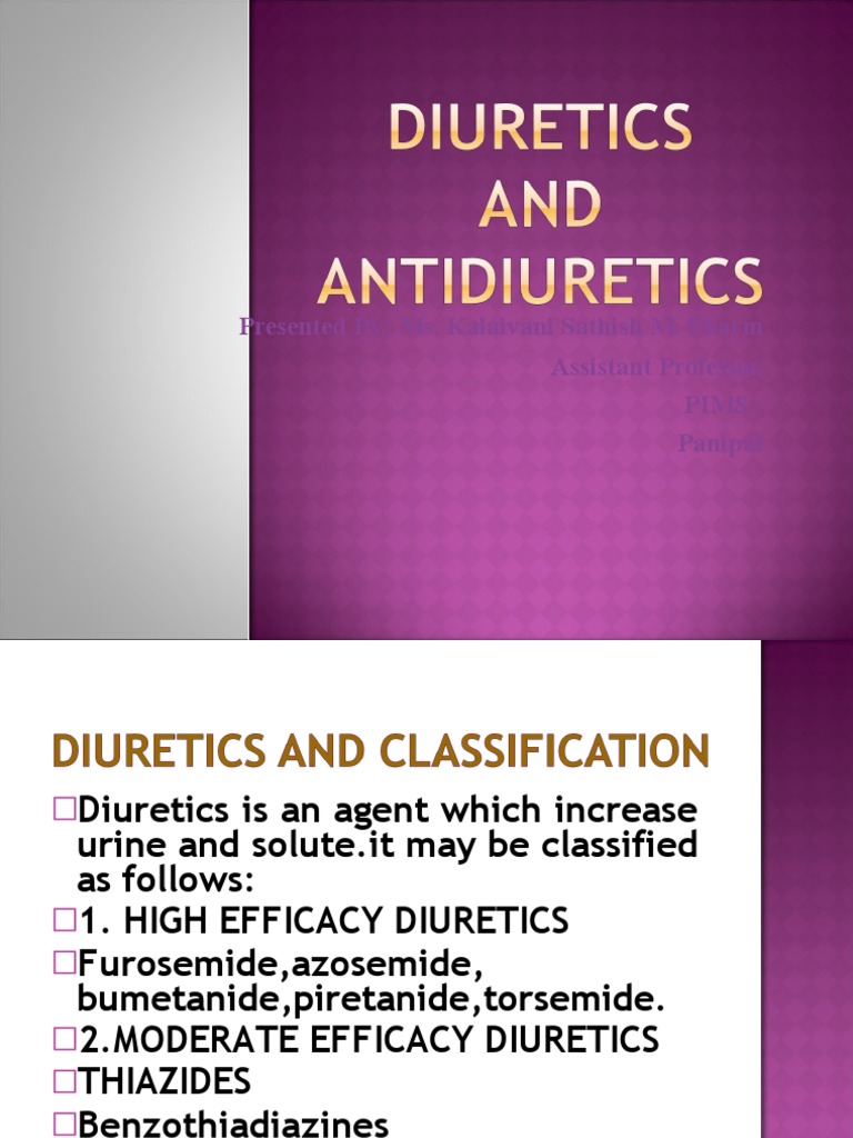 Comprehensive Guide to Diuretics | PDF | Pharmacology | Drugs