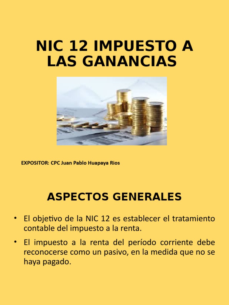 Nic 12 Impuesto A Las Ganancias | PDF