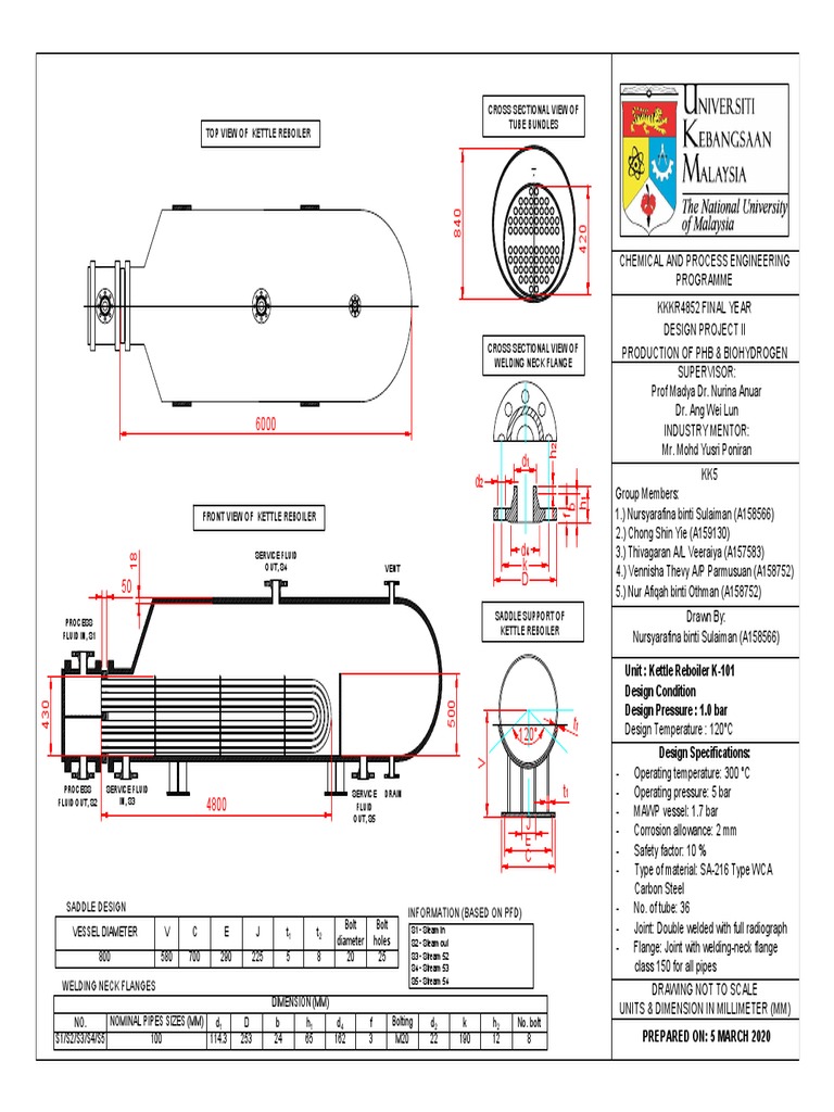 Kettle Reboiler Mechanical Design | PDF | Pipe (Fluid Conveyance ...