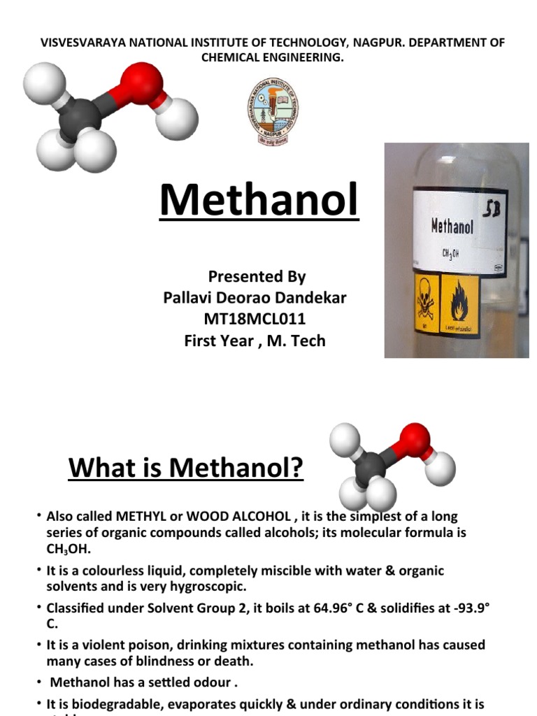 Methanol Data | PDF | Methanol | Chemical Compounds