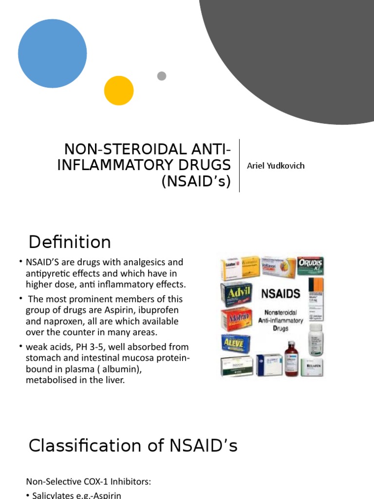 NON-STEROIDAL ANTI-INFLAMMATORY DRUGS (NSAID's) | PDF | Nonsteroidal ...