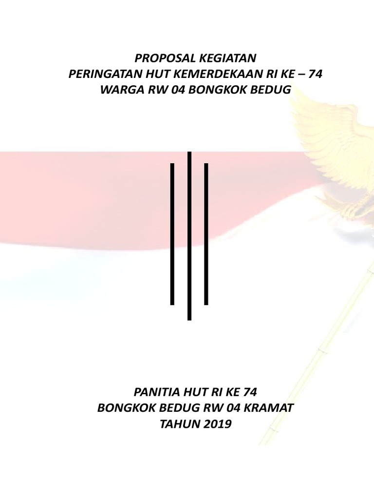 Proposal Kegiatan HUT RI Ke-74 RW 04 | PDF | Memasak, Makanan, & Anggur