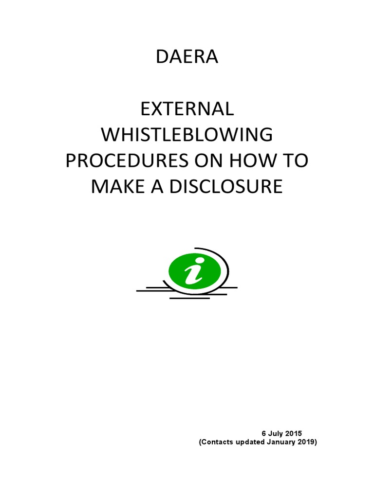 External Whistleblowing Procedures | PDF | Whistleblower | Anonymity