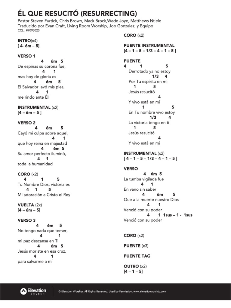 El Que Resucito Chords PDF | PDF El Que Resucito Chords PDF | PDF