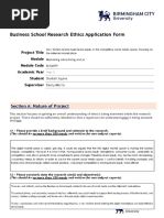 Ethical Clearance Form | PDF | Survey Methodology | Questionnaire
