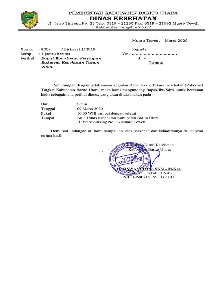 UNDANGAN RAPAT TTD | PDF