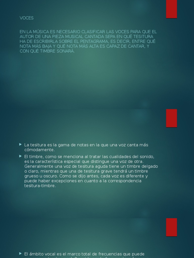 Tipos de Voces | PDF