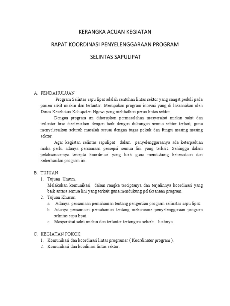 Kak Rakor Selintas Sapu Lipat | PDF