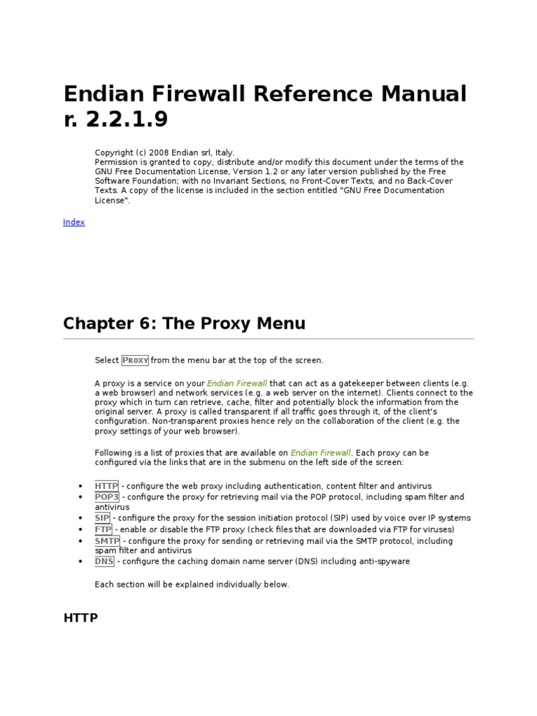 Endian Firewall Reference Manual R | PDF | Proxy Server | Session Initiation Protocol