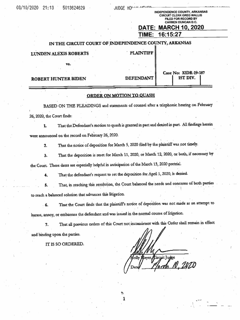 Read The Judge's Order | PDF