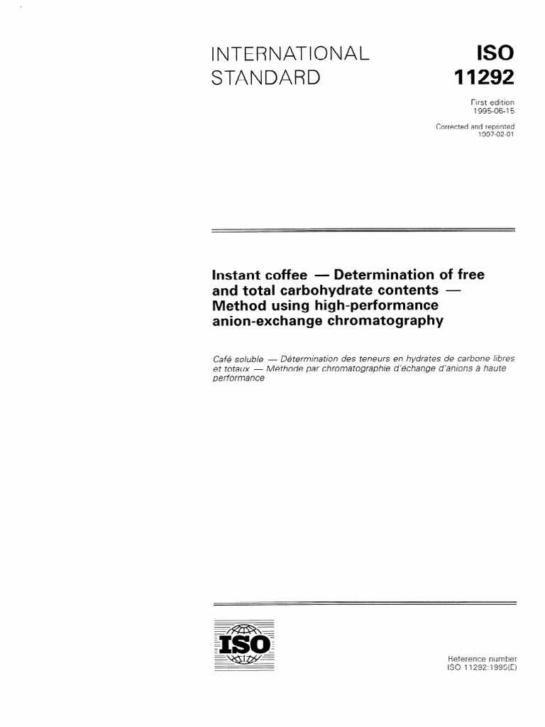 Iso 11292 1995 | PDF | Coefficient Of Variation | International ...