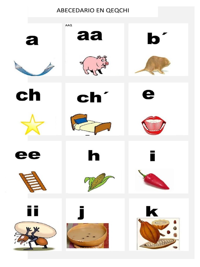 Alfabeto en Qeqchi | PDF