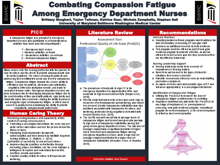 ED Compassion Fatigue Poster FINAL | PDF | Compassion | Emergency ...