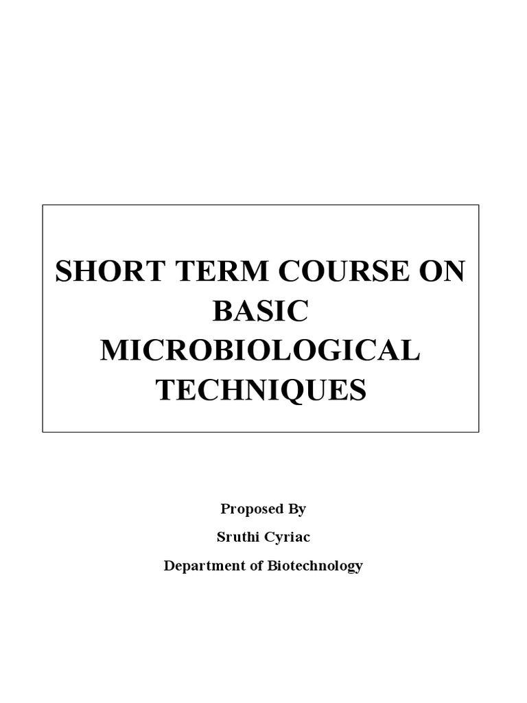 Basic Microbiological Techniques Pdf