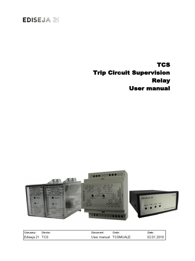 TCS-user Manual PDF | PDF | Power Supply | Relay
