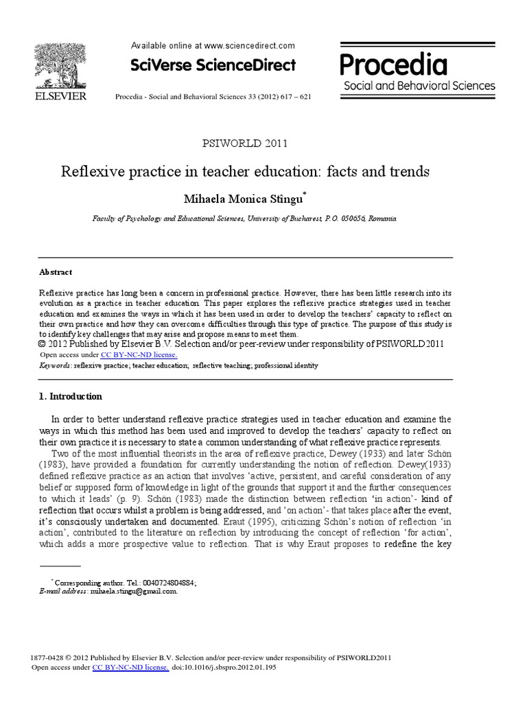 Reflexive Approach | PDF | Teacher Education | Reflective Practice