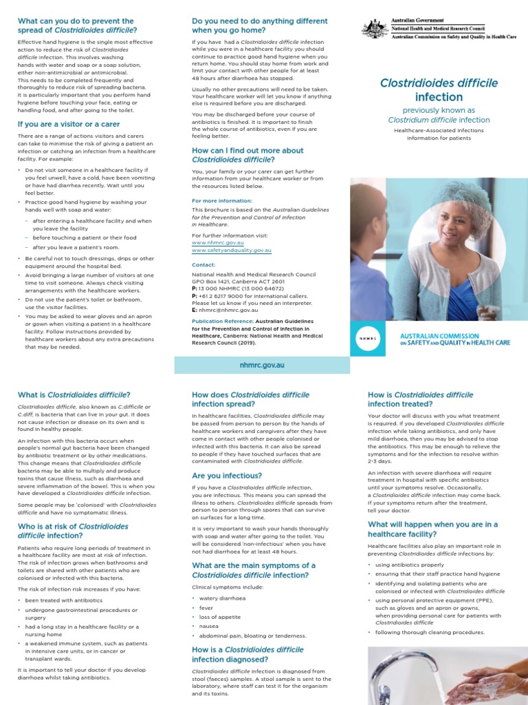 CDI Consumer Factsheet Brochure | PDF | Infection | Diarrhea