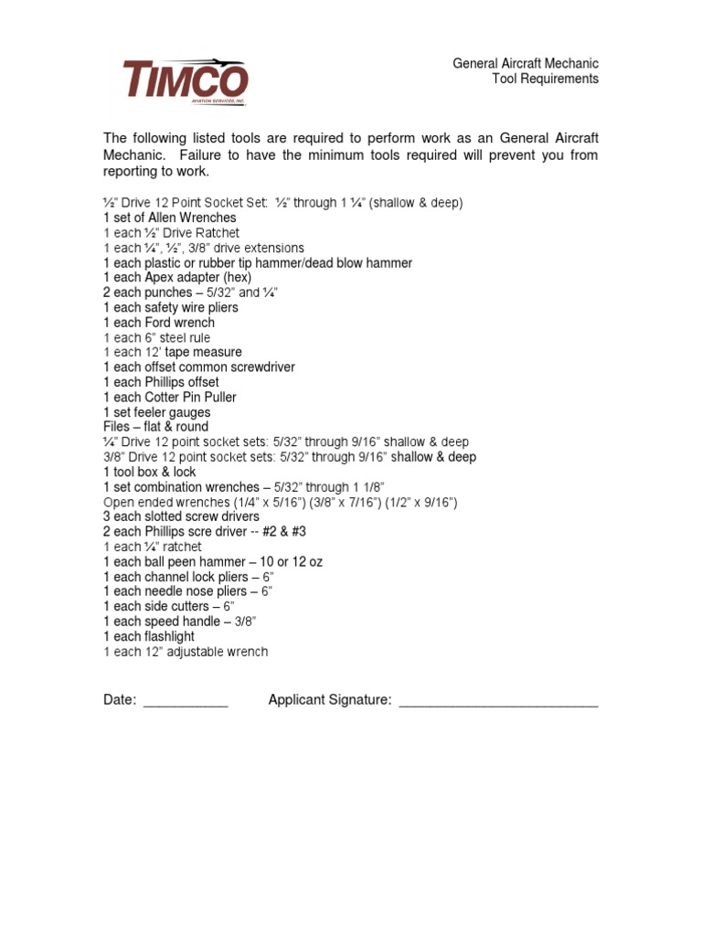 Essential Tools for Aircraft Mechanics | PDF | Computers