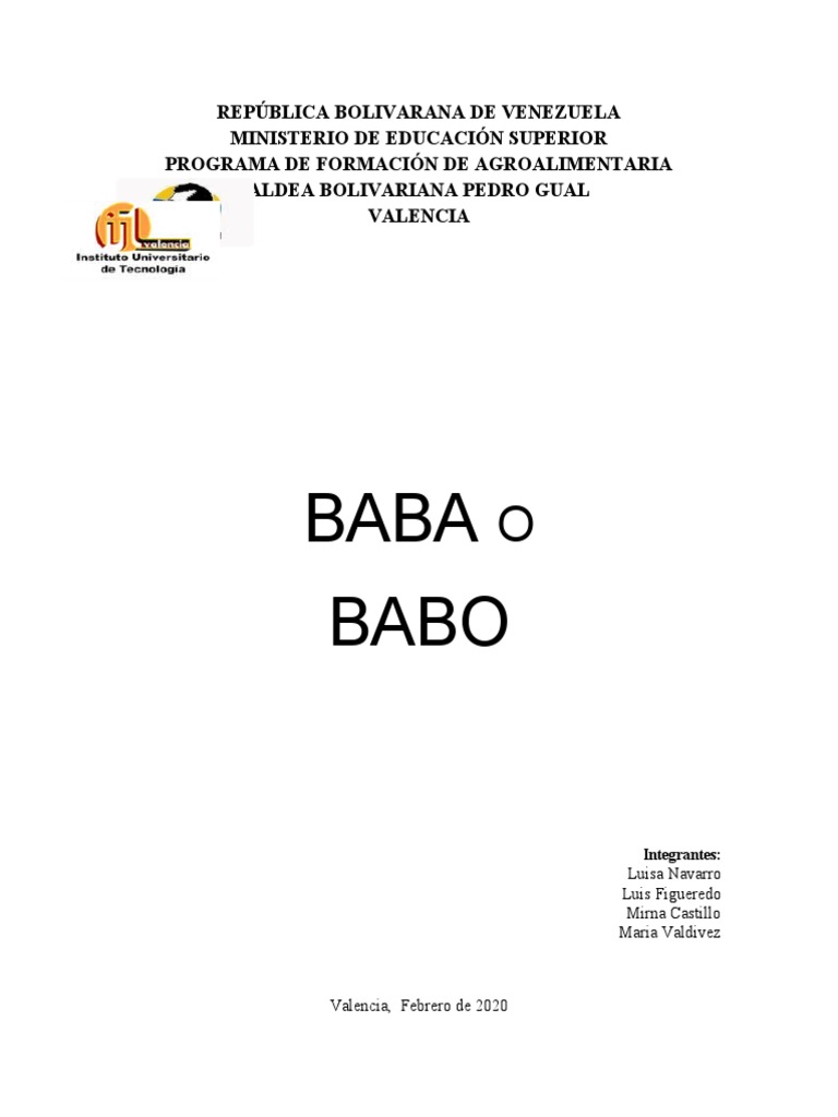 BABA | PDF | Venezuela | Organismos