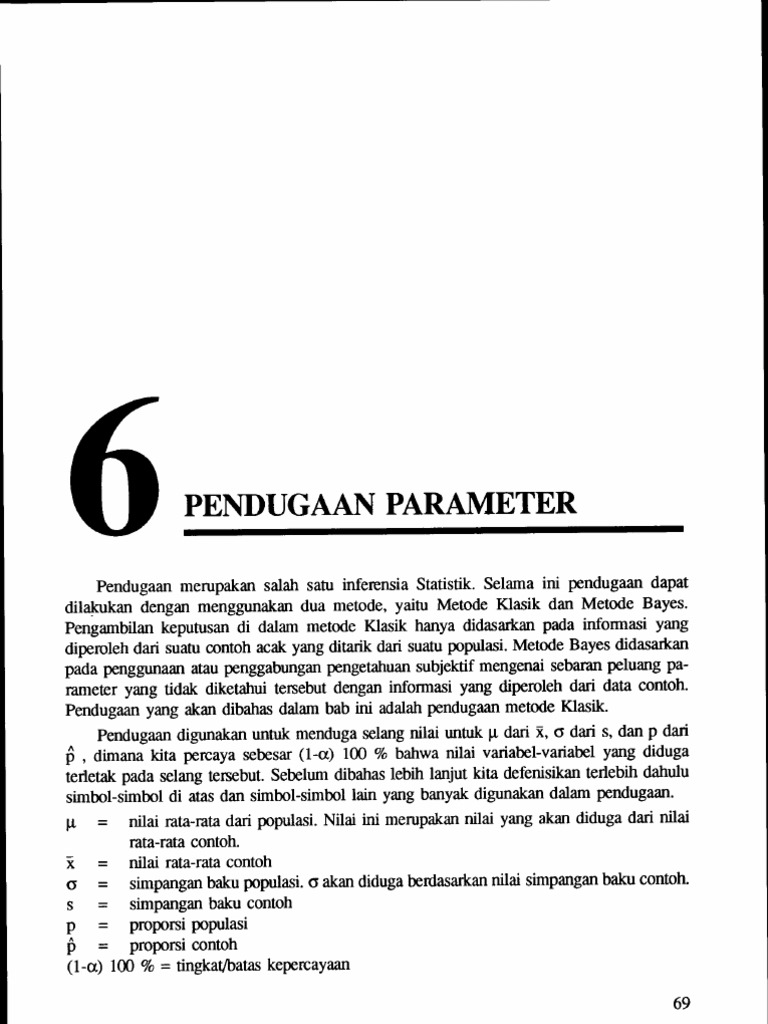 Bab6 Pendugaan Parameter | PDF